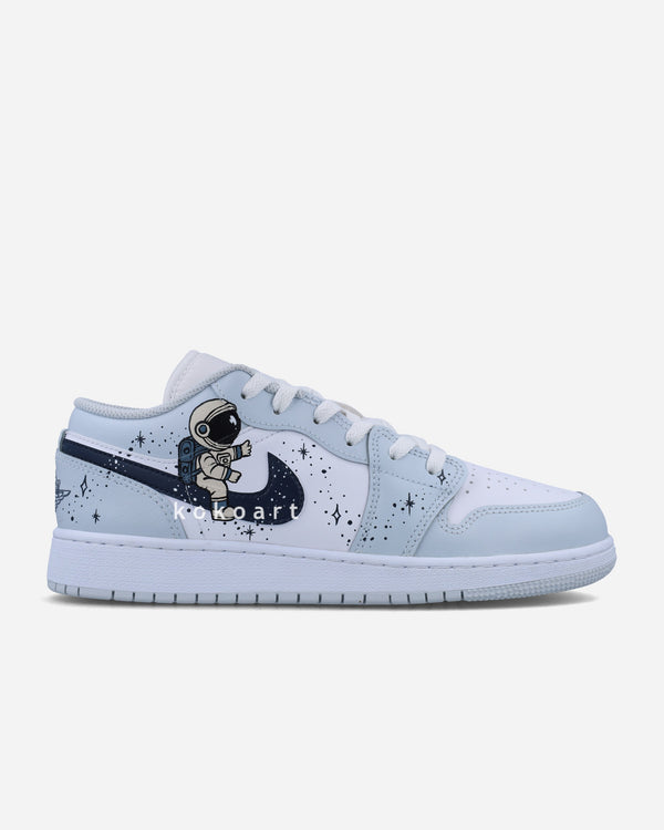 Hand Painted Nike Jordan Low Astronaut Design by Koko Art - KOKO ART