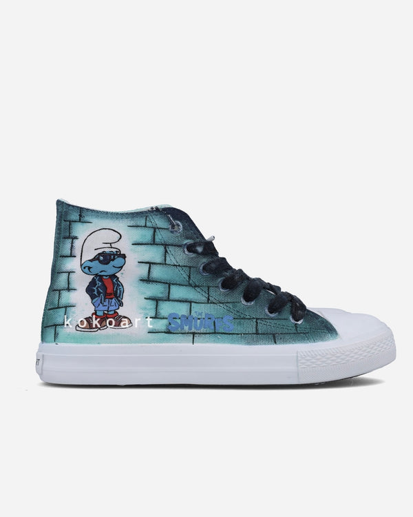 The Smurfs Urban Style Hand Painted Shoes - KOKO ART
