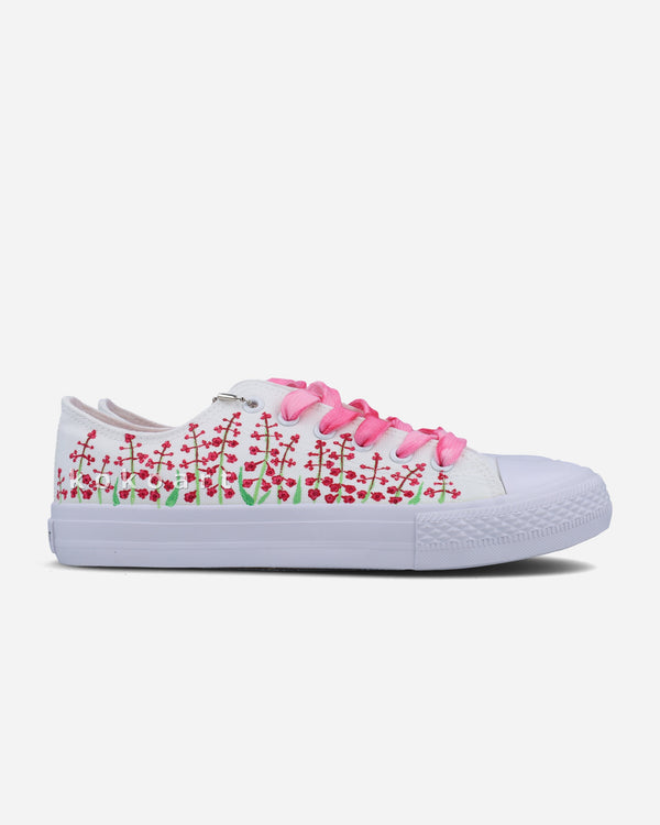 Pink Flowers Hand Painted Shoes by - KOKO ART