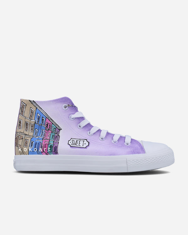 London Lilac Hand Painted Shoes - KOKO ART