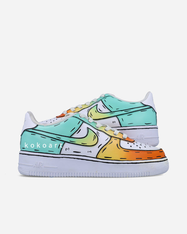 AF1 Gradient Cartoon Outline - KOKO ART