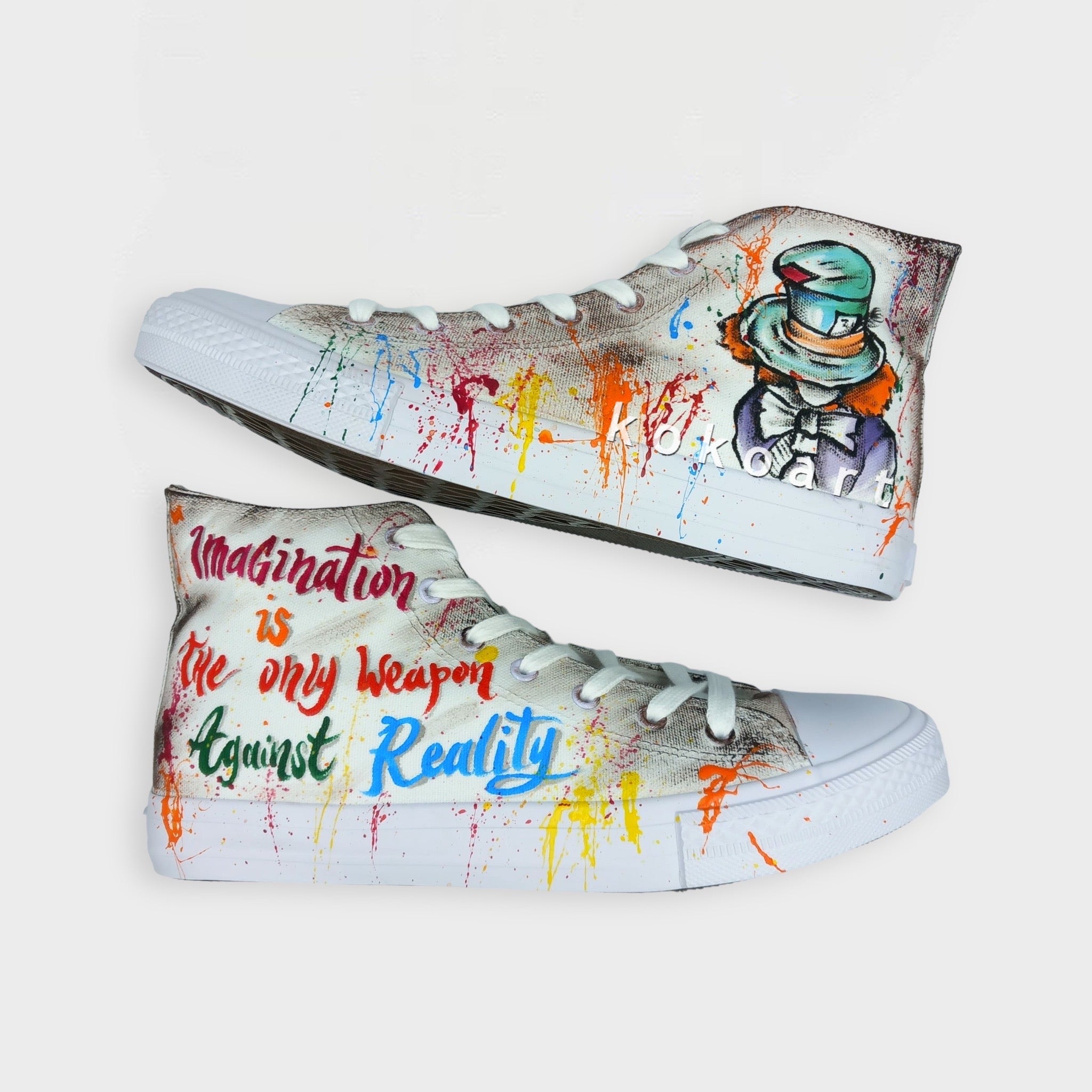 Mad Hatter Hand Painted Shoes - KOKO ART